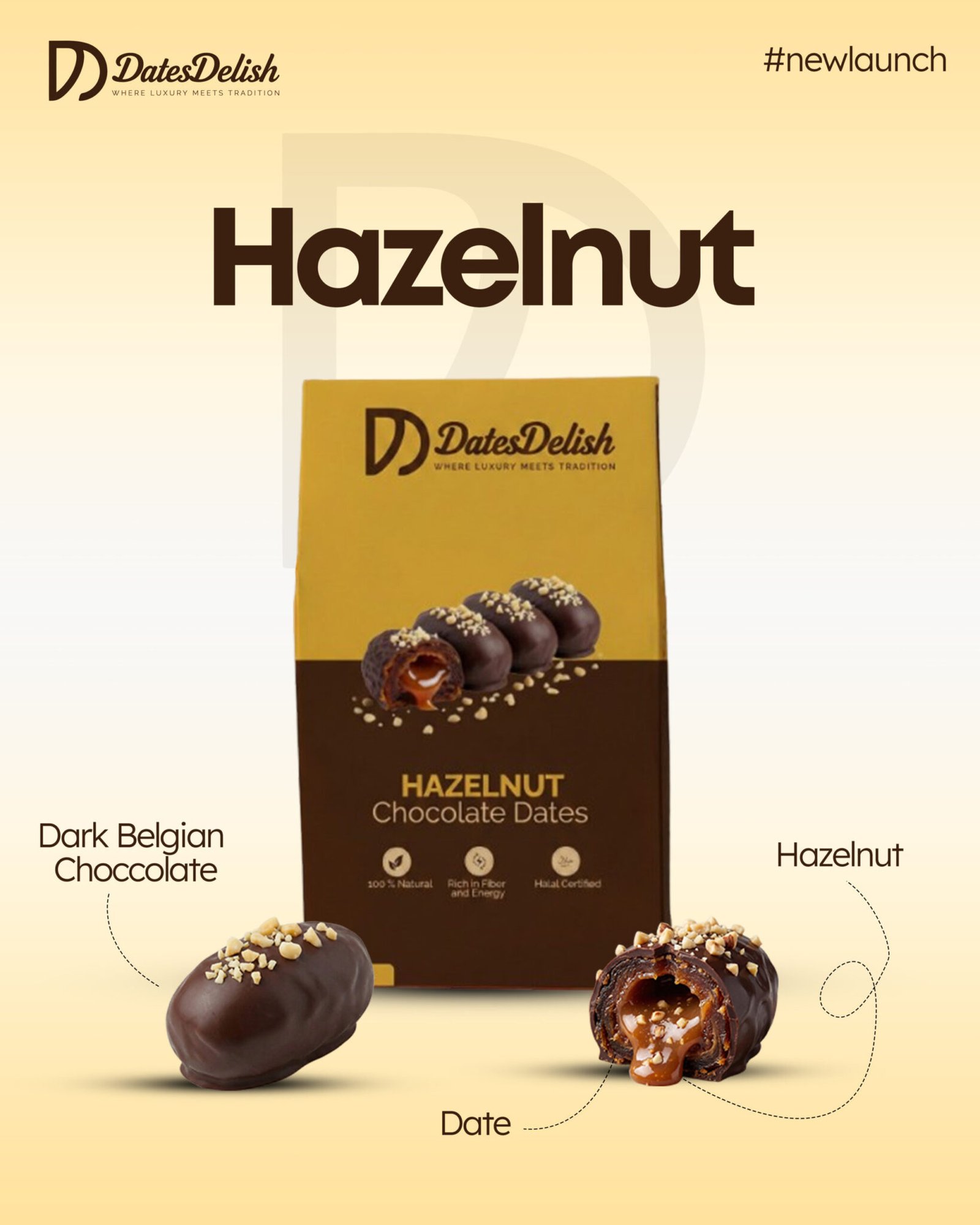 Hazelnut Chocolate Dates - Dates-Delish